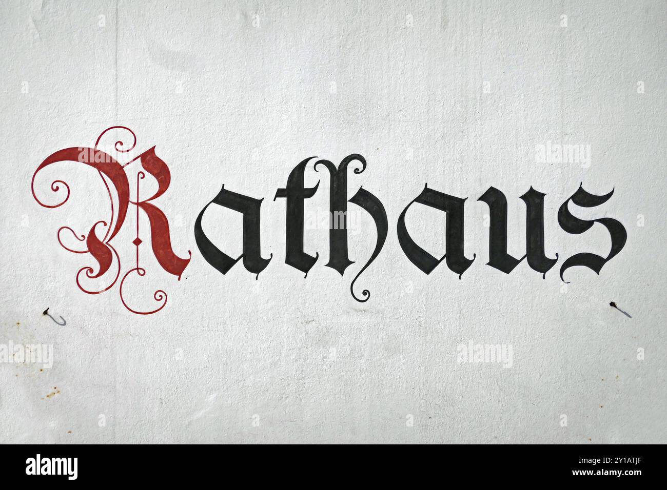 Town hall lettering Stock Photo - Alamy