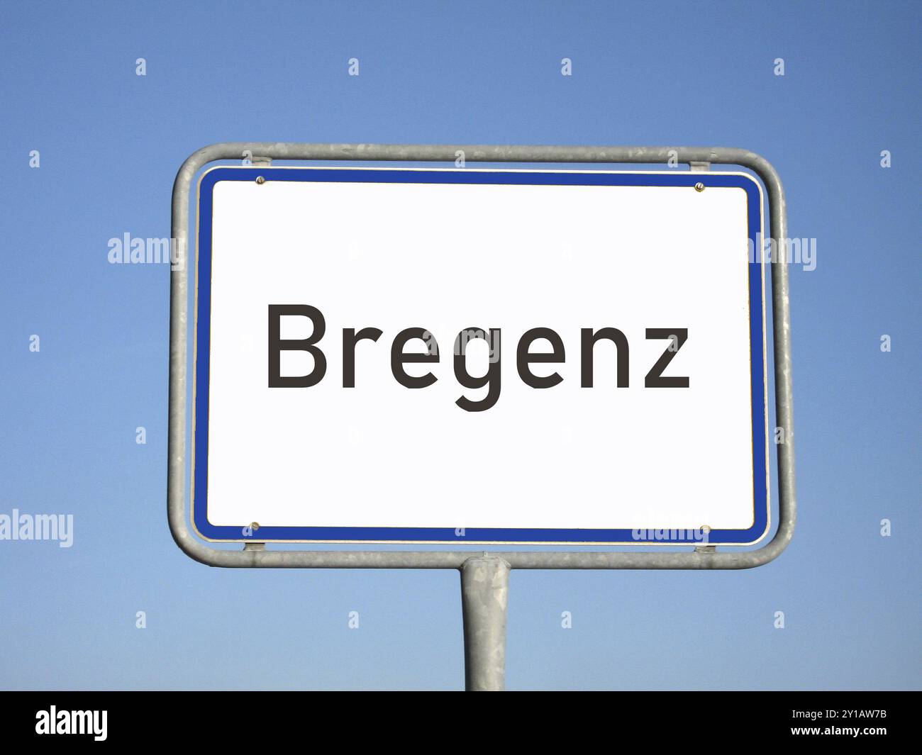 Bregenz town sign Stock Photo - Alamy