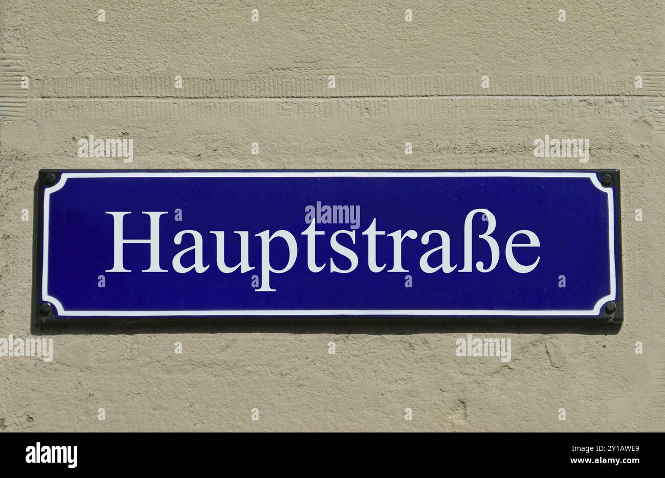Enamel sign main street Stock Photo - Alamy