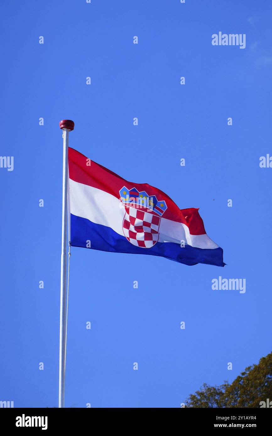 Croatian national flag Stock Photo - Alamy