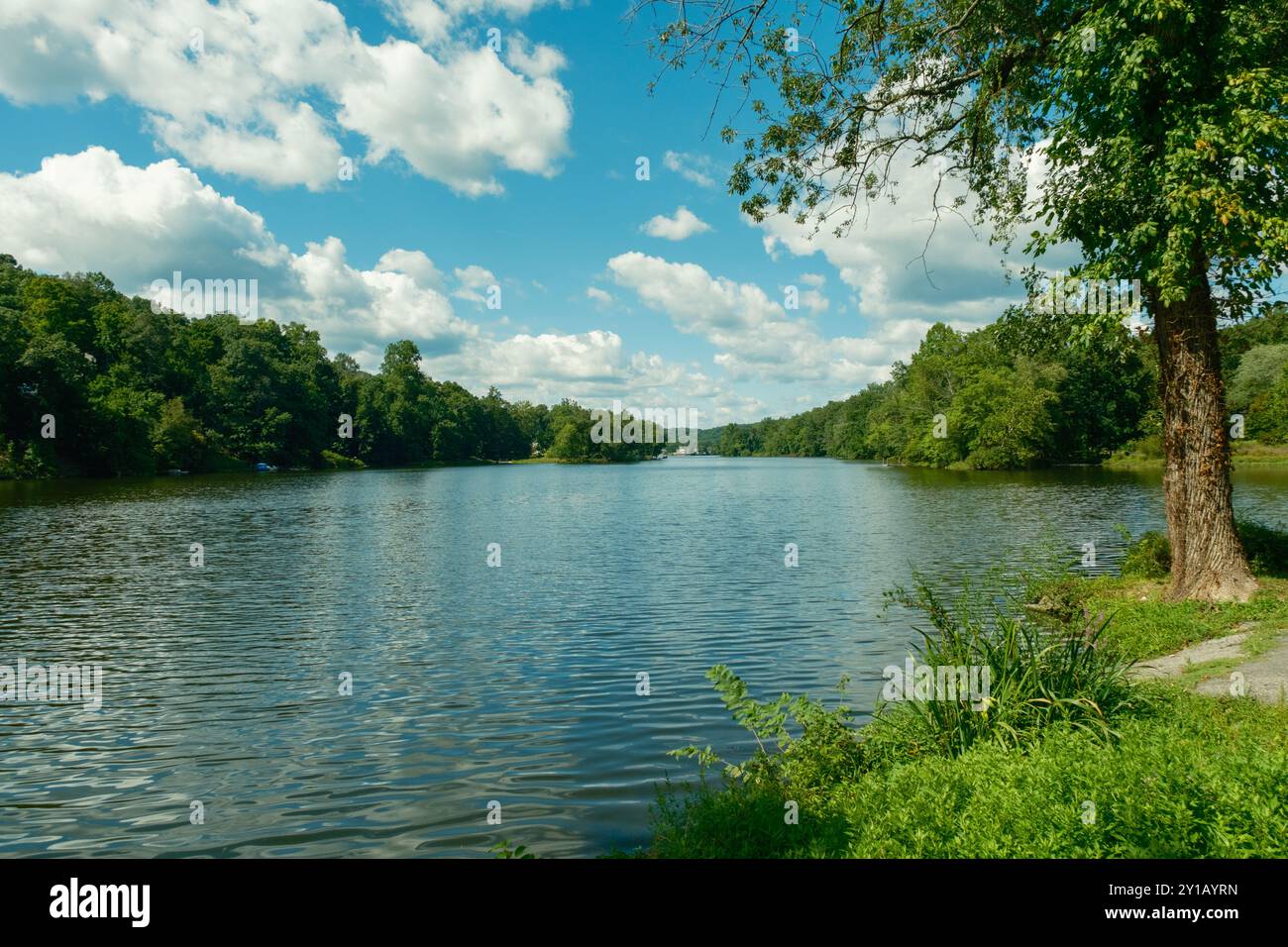 View of the Ramapo River in Pompton Lakes, New Jersey Stock Photo - Alamy