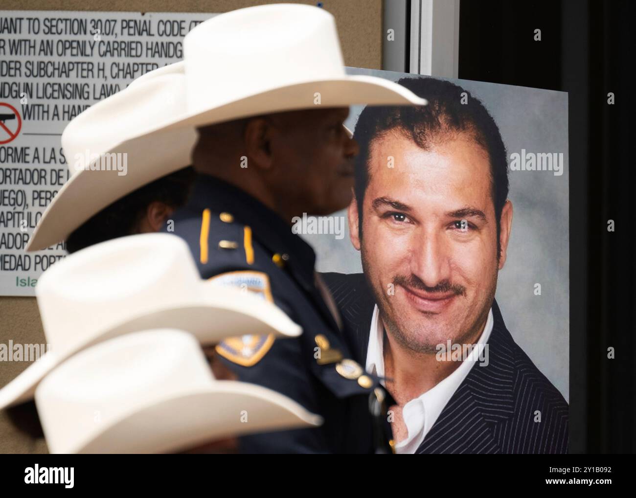 An image of Harris County Precinct 4 Deputy Constable Maher Husseini is displayed following his ...