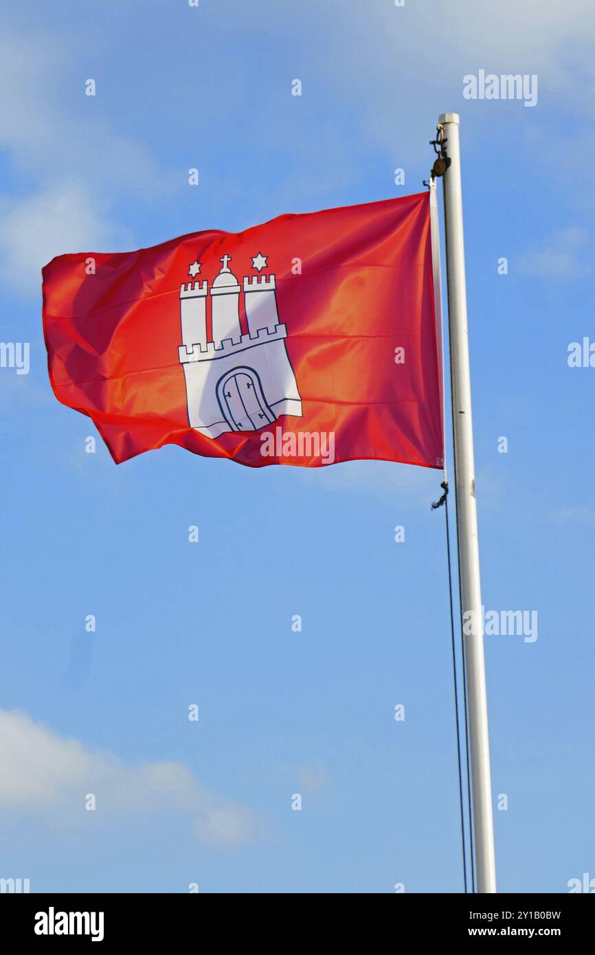 Flag of Hamburg Stock Photo - Alamy