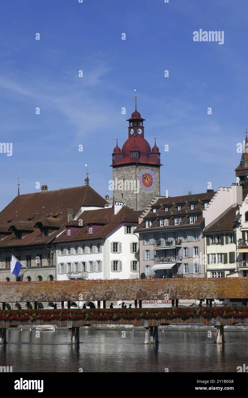 Historic centre lucerne chapel bridge hi-res stock photography and ...