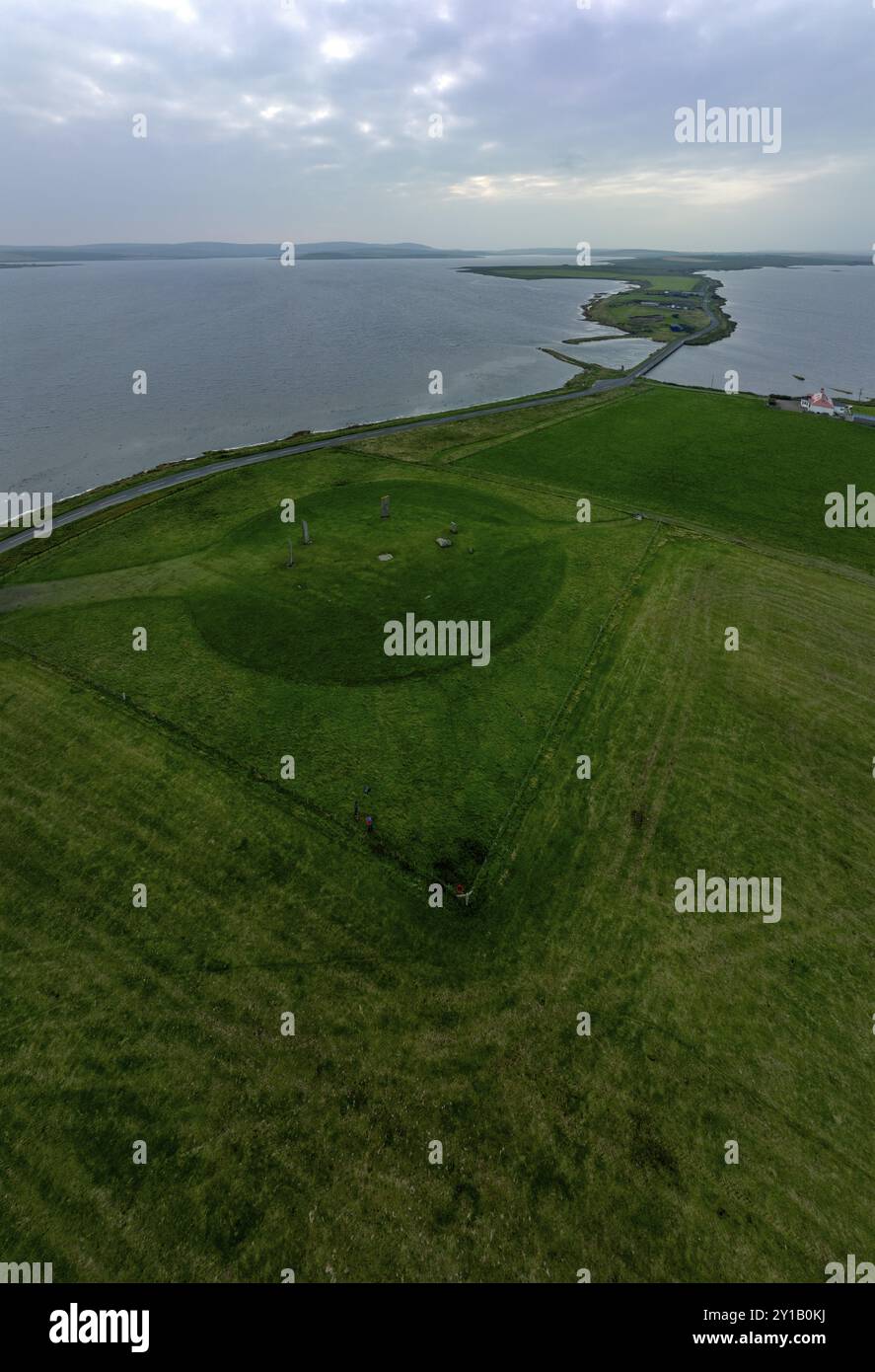 Stones of Stenness Circle and Henge, stone circle and ditch, Neolithic ...