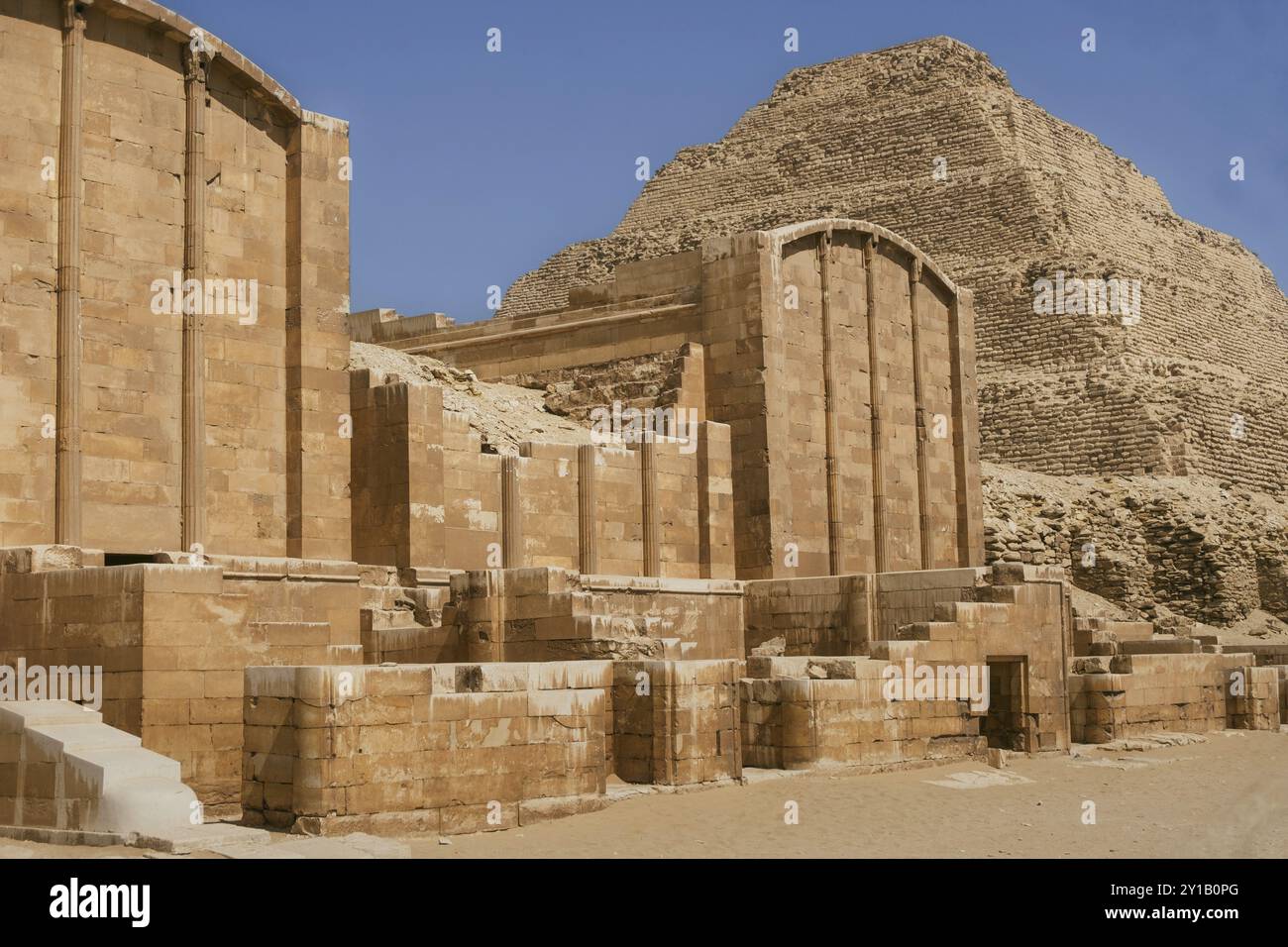 Saqqara contains the oldest complete stone building complex known in ...
