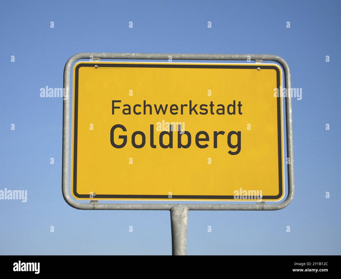 Town sign Goldberg Stock Photo - Alamy