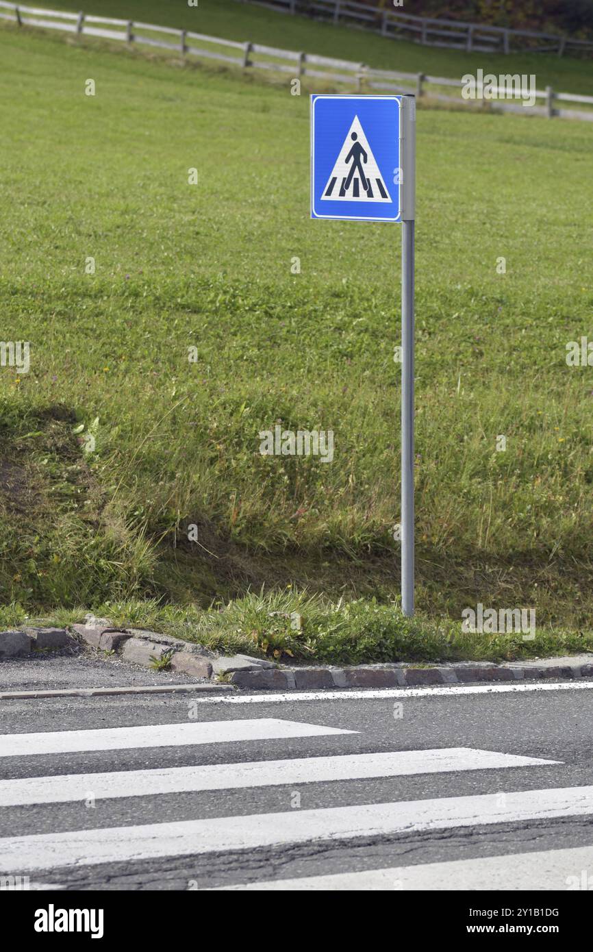 Zebra crossing sign Stock Photo - Alamy