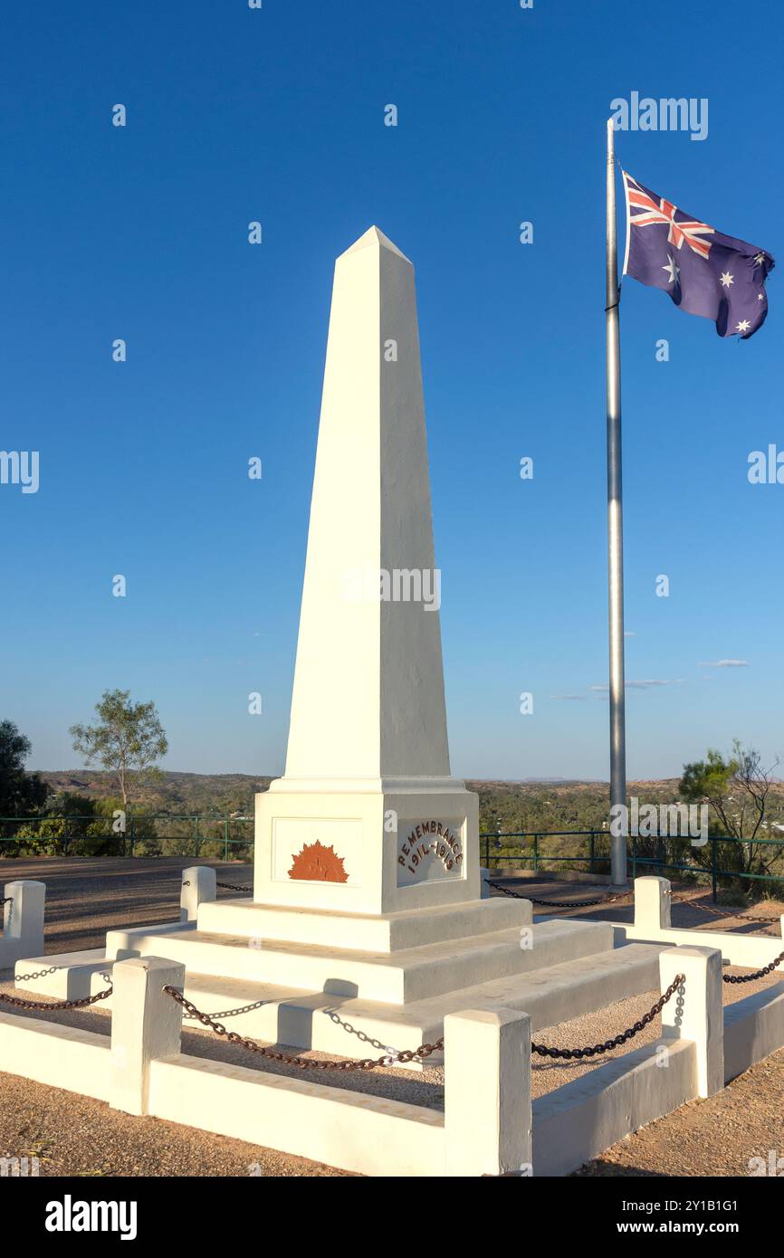 War Memoral on summit of Anzac Hill, Alice Springs, Northern Territory ...
