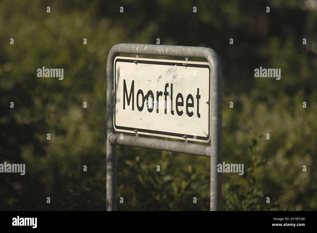 Moorfleet town sign Stock Photo - Alamy
