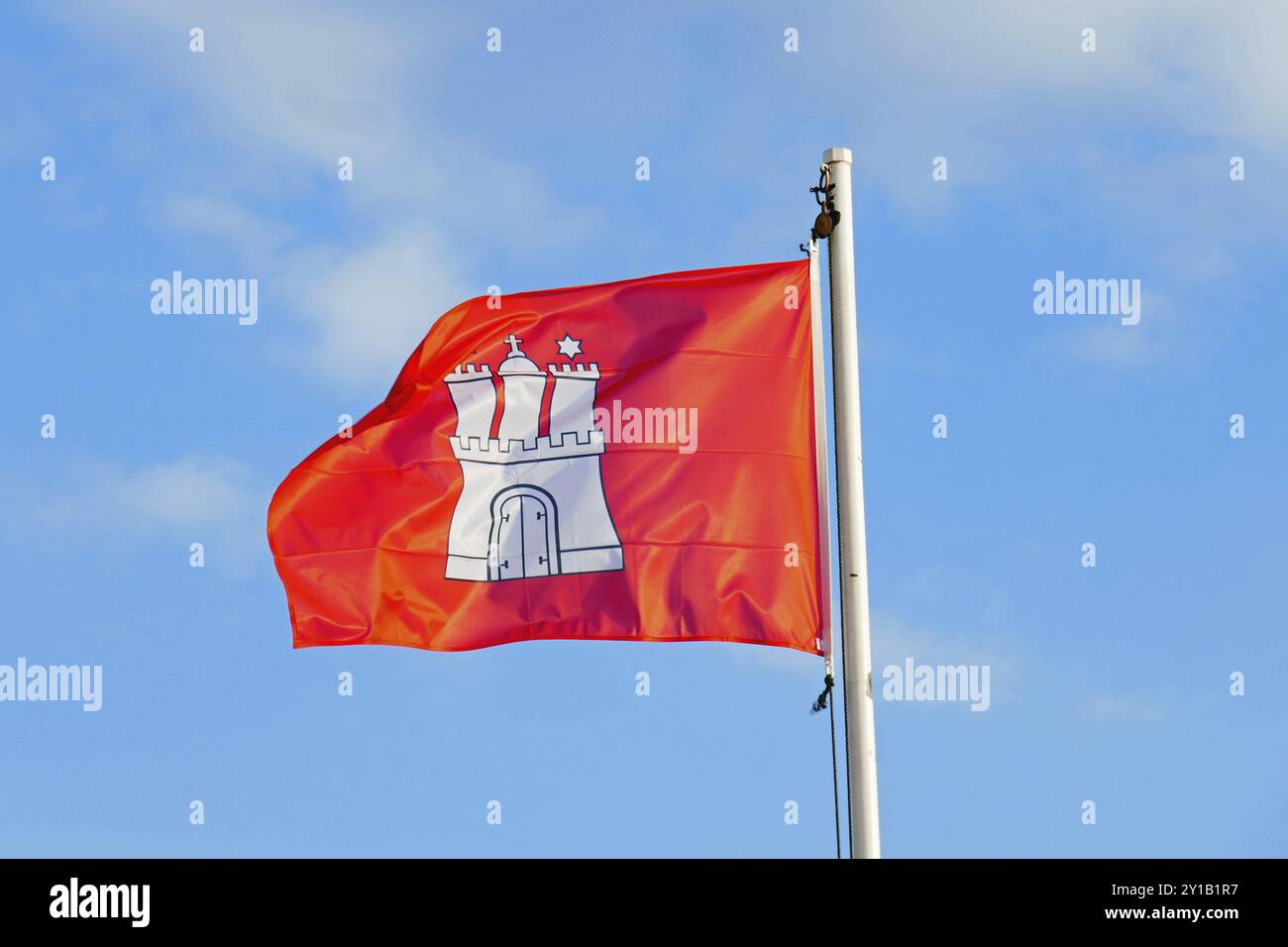 Flag of Hamburg Stock Photo - Alamy