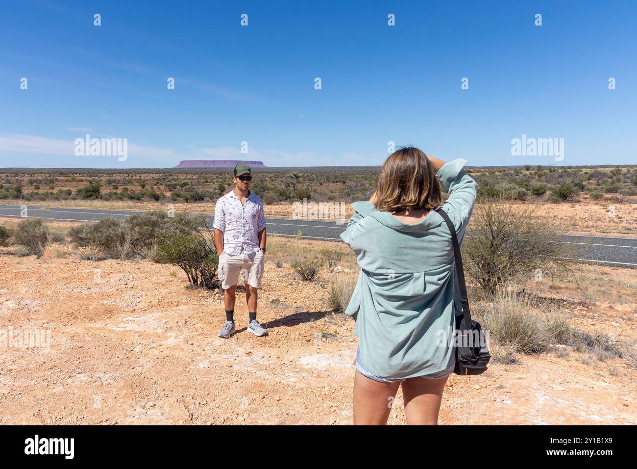 Mount Conner (Artilla) from the road to Uluru, Petermann, Northern ...