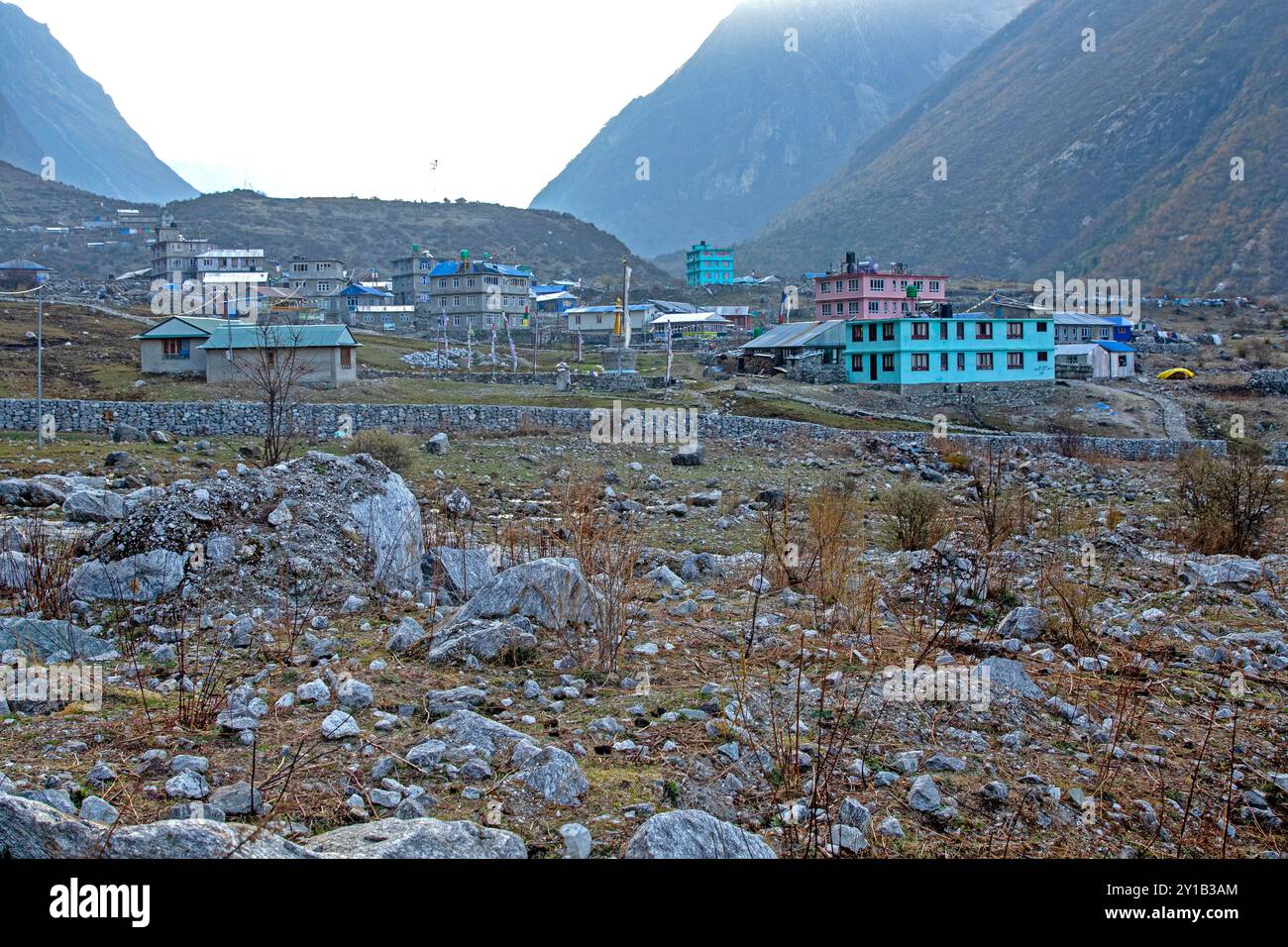 The new Langtang Village, built after the destruction of the previous ...