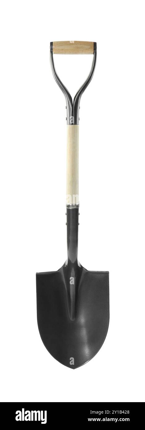 One camping shovel isolated on white. Hand tool Stock Photo - Alamy