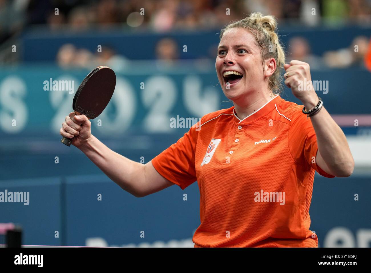 (240906) -- PARIS, Sept. 6, 2024 (Xinhua) -- Kelly van Zon of the ...