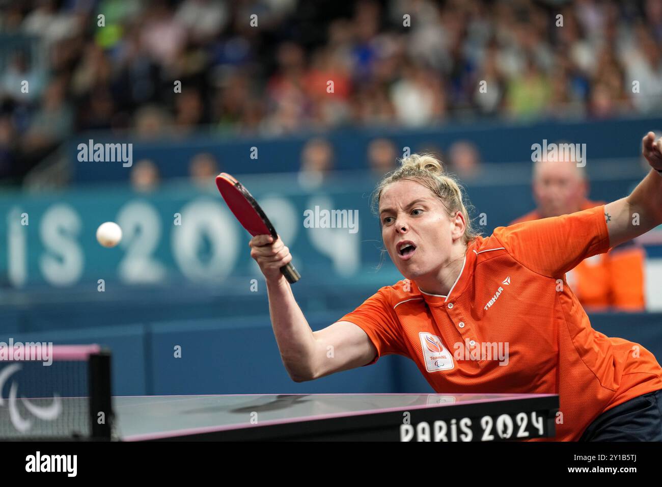 (240906) -- PARIS, Sept. 6, 2024 (Xinhua) -- Kelly van Zon of the ...