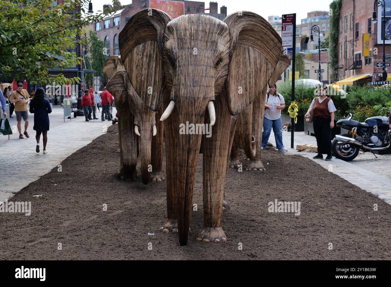 New York, New York, USA. 5th Sep, 2024. Travelling installation of 100 ...