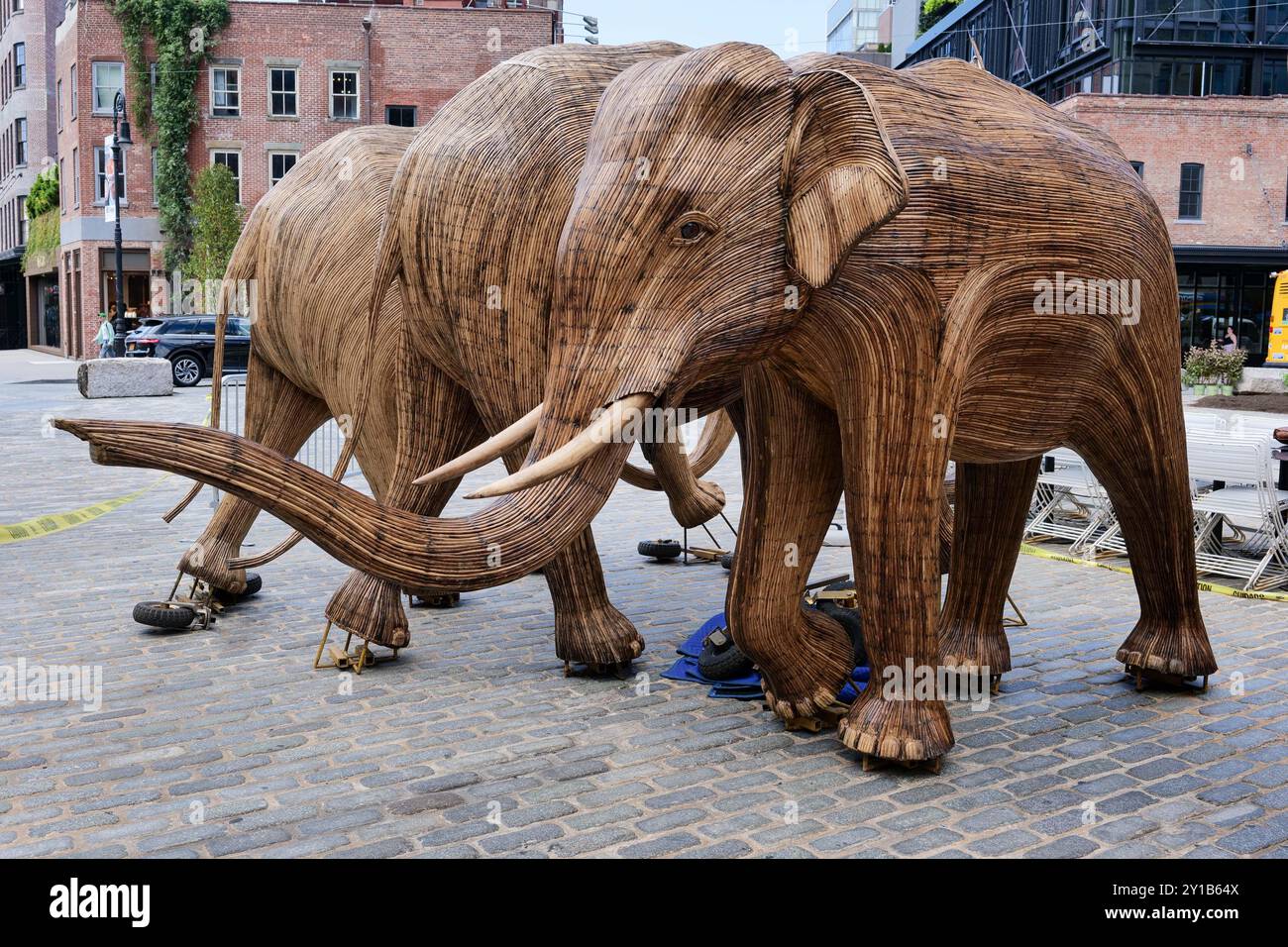 New York, New York, USA. 5th Sep, 2024. Travelling installation of 100 ...