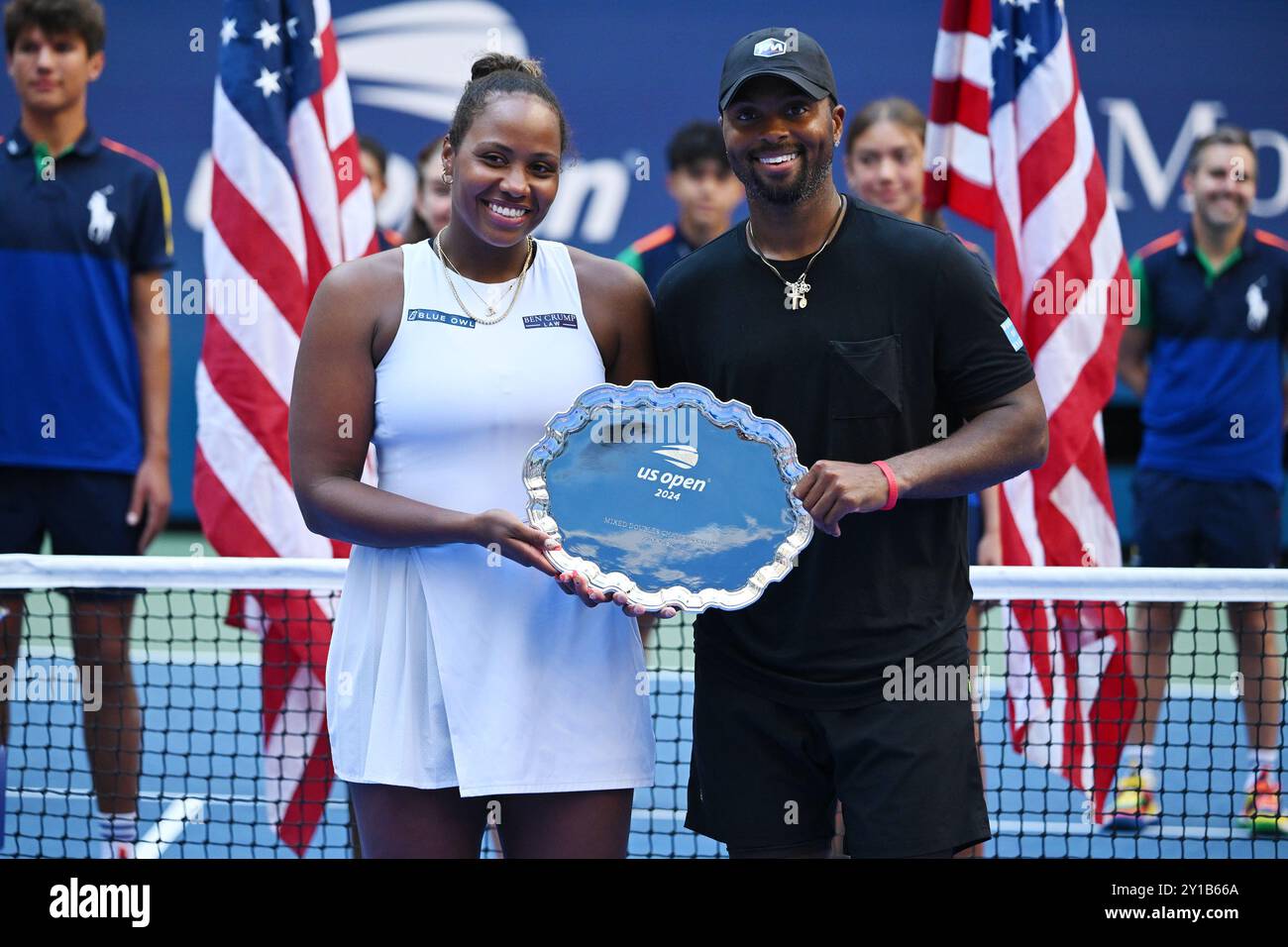 New York, USA. 5th Sep, 2024. Donald Young(R) and Taylor Townsend ...