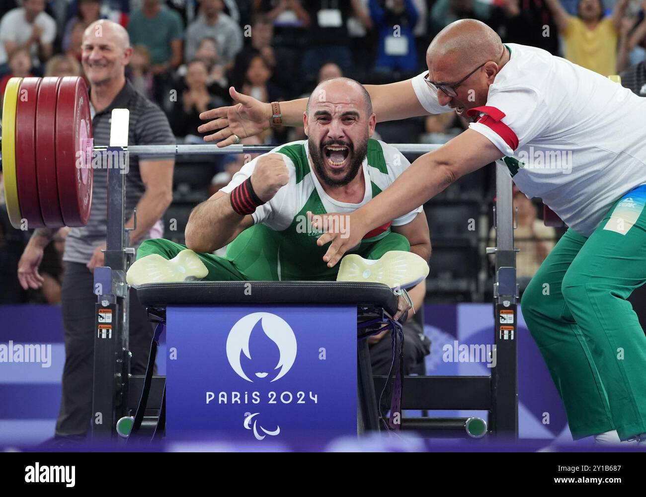 Paris, France. 5th Sep, 2024. Hocine Bettir of Algeria reacts during ...