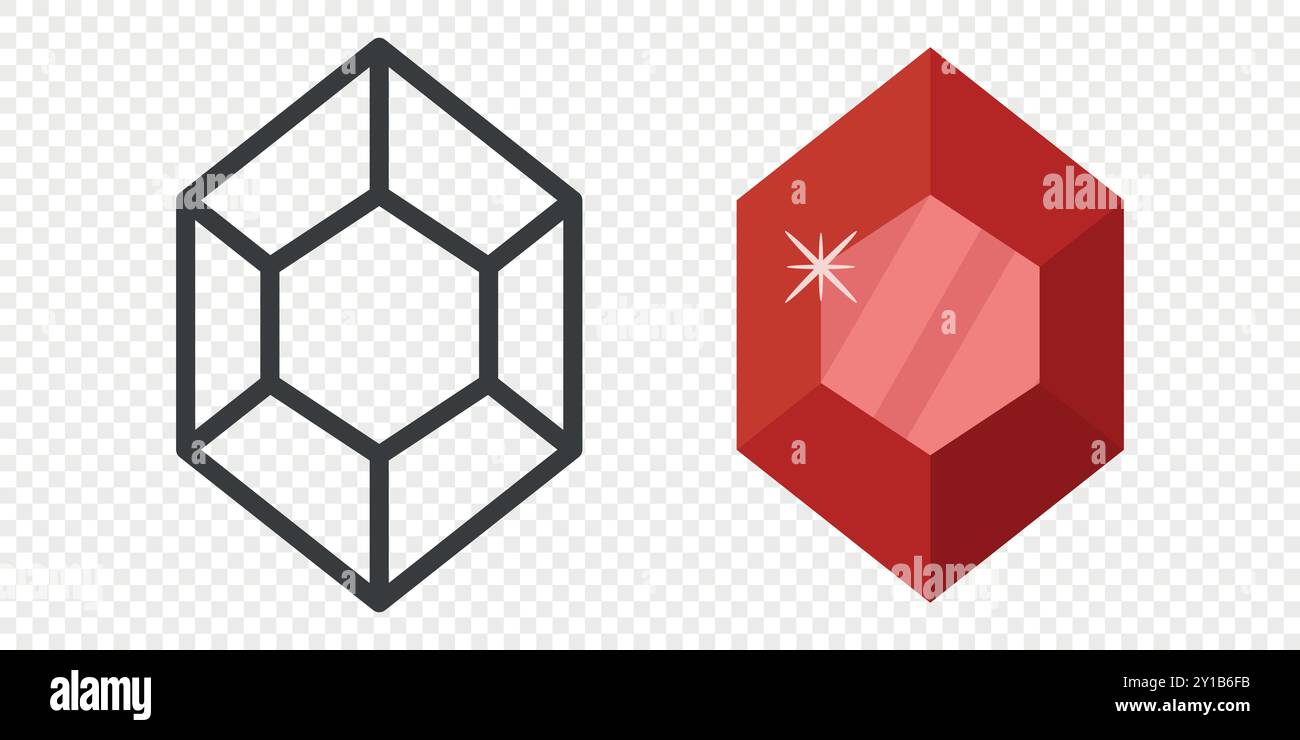 Vector Simple Minimalistic Gemstone Icon. Diamond, Crystal, Rhinestones ...