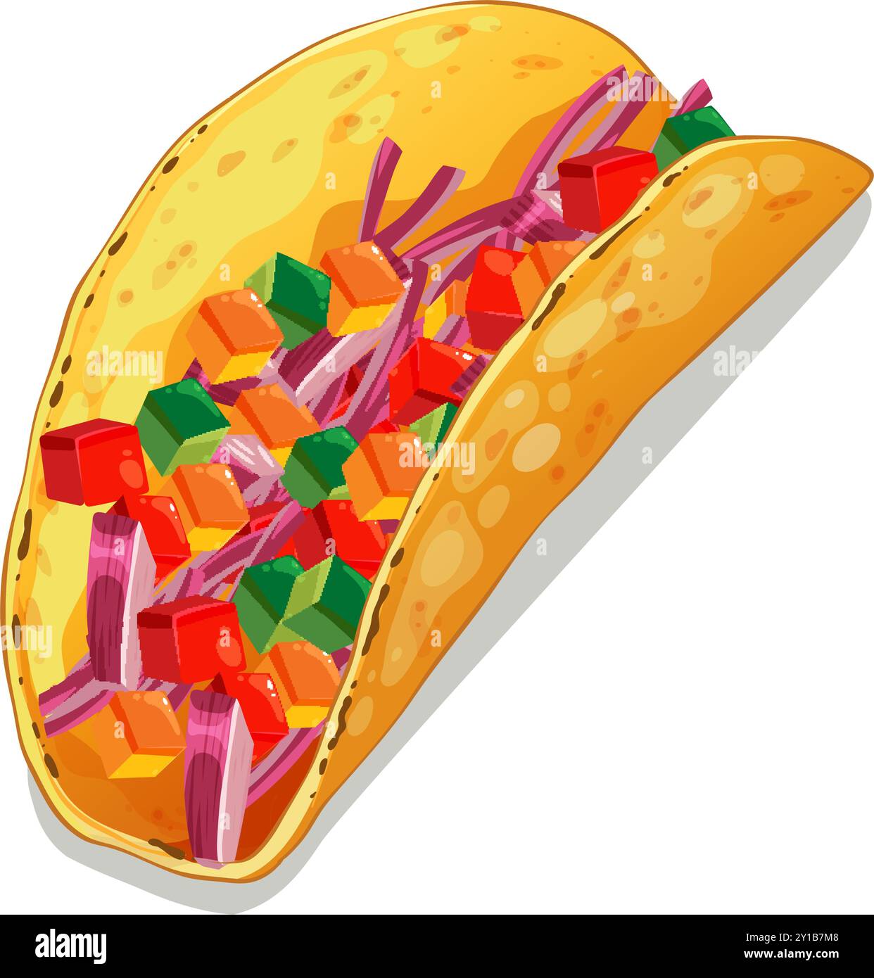Vibrant taco filled vegetables hi-res stock photography and images - Alamy