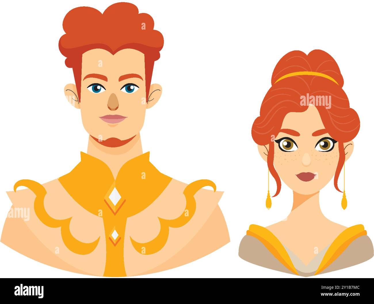 Illustration of a prince and princess Stock Vector Image & Art - Alamy