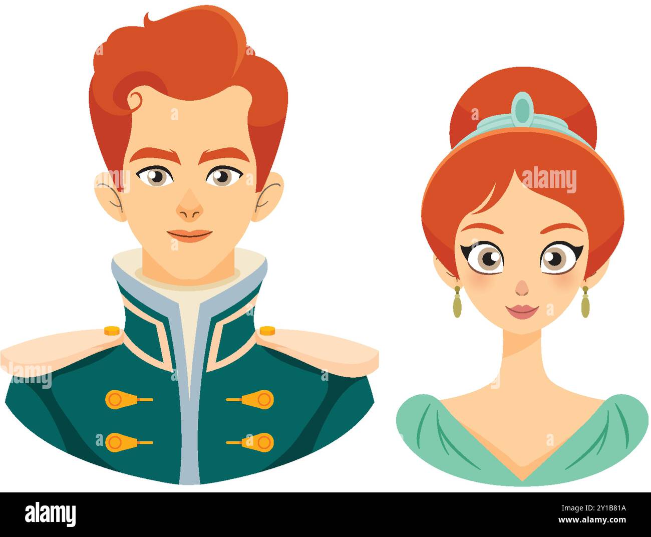 Prince and princess in elegant attire Stock Vector Image & Art - Alamy