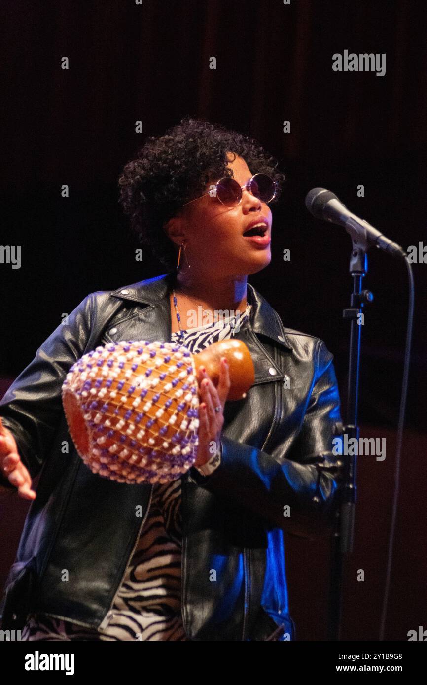 August 31, 2024, USA: MELVIS SANTA, vocalist, accompanies KENNY GARRETT ...