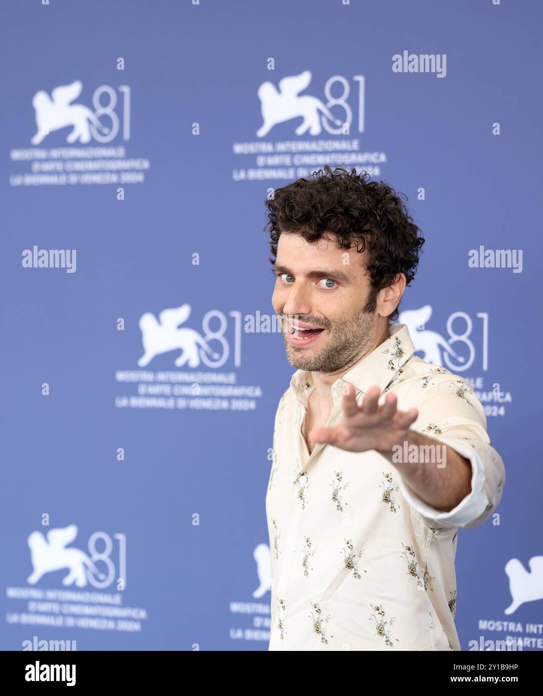 Venice, Italy. 5th Sep, 2024. Actor Giuseppe Tantillo of the film "Iddu ...