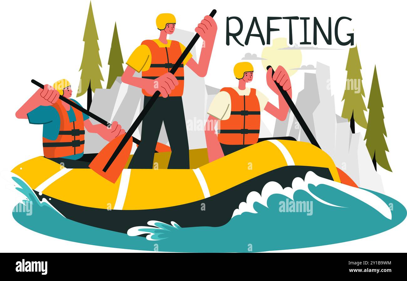 Tour boat on lake Stock Vector Images - Alamy