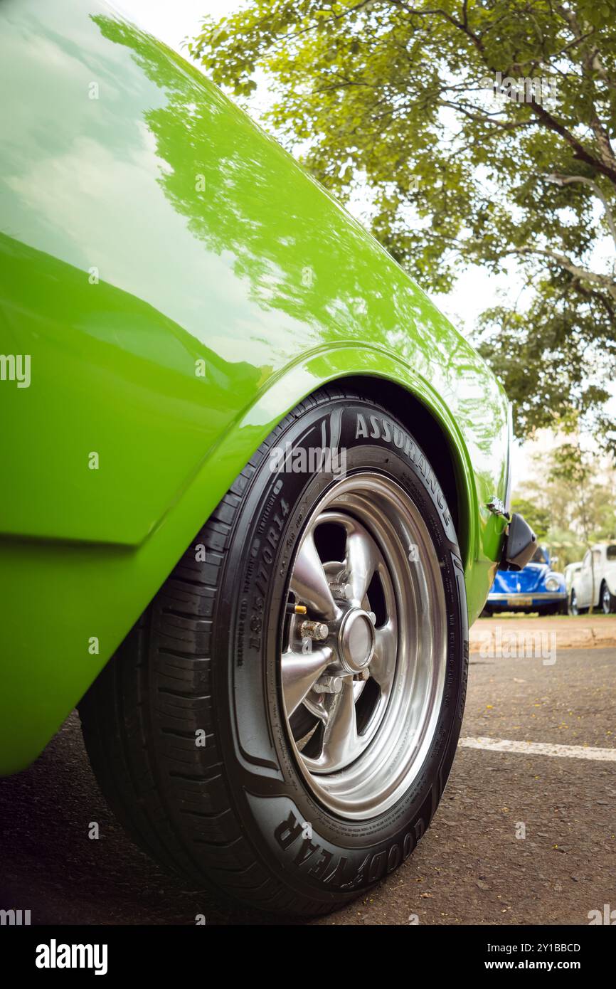 Vehicle Chevrolet Opala 4100 (1973) on display at a vintage car fair ...