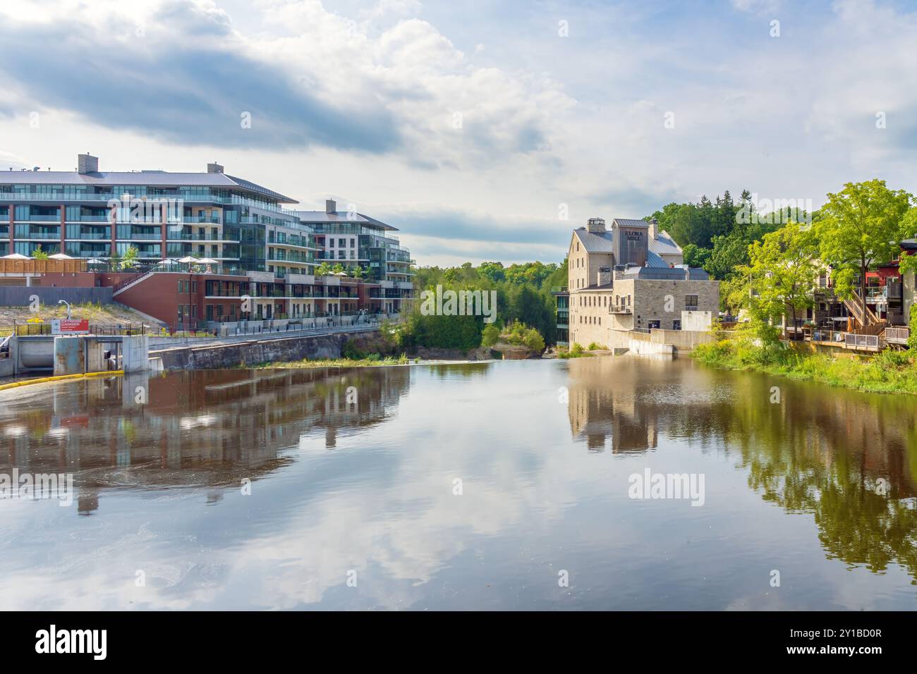 The Grand River flows through the town of Elora, a very popular tourist ...