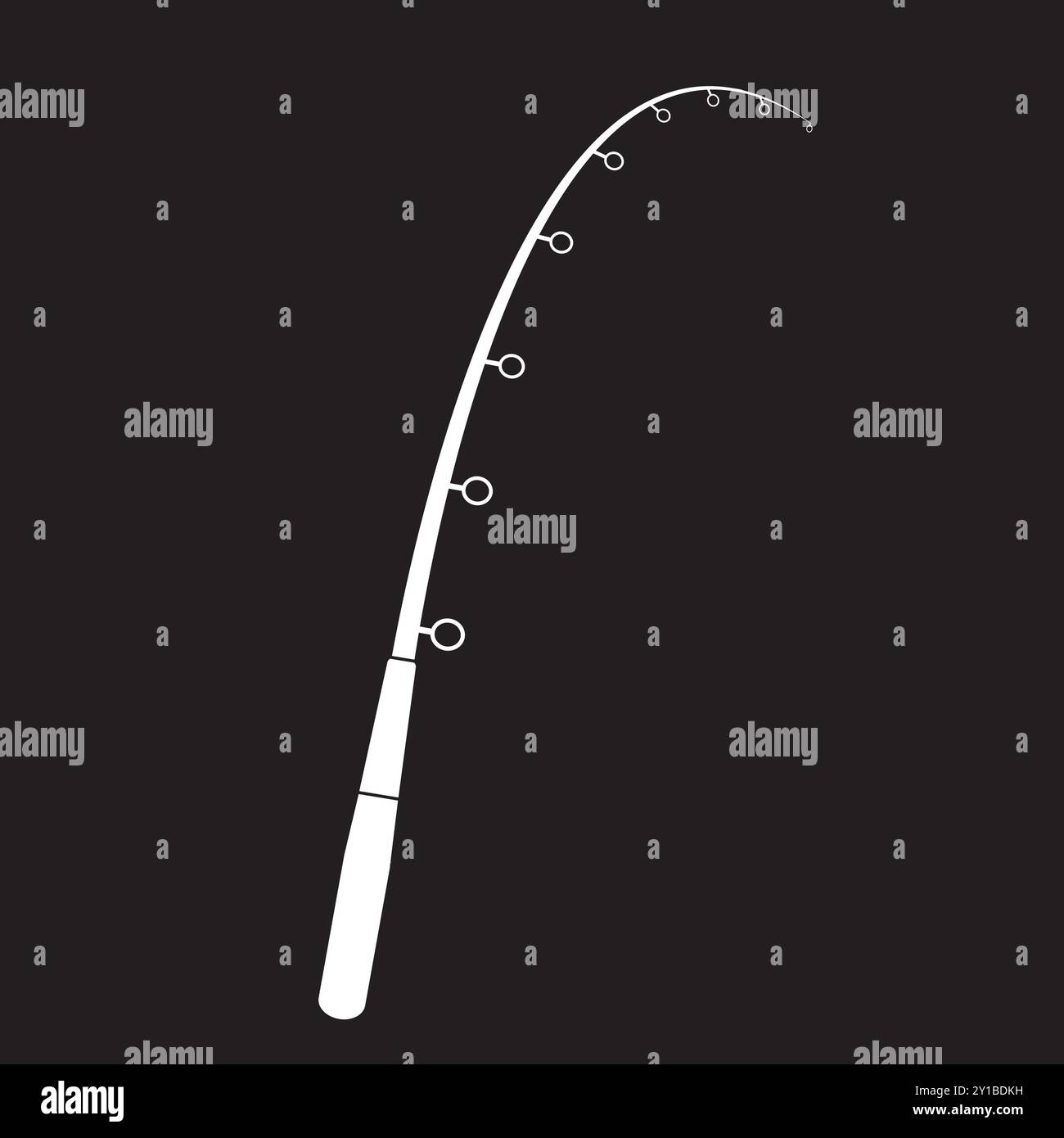 fishing rod icon vector simple design Stock Vector Image & Art - Alamy