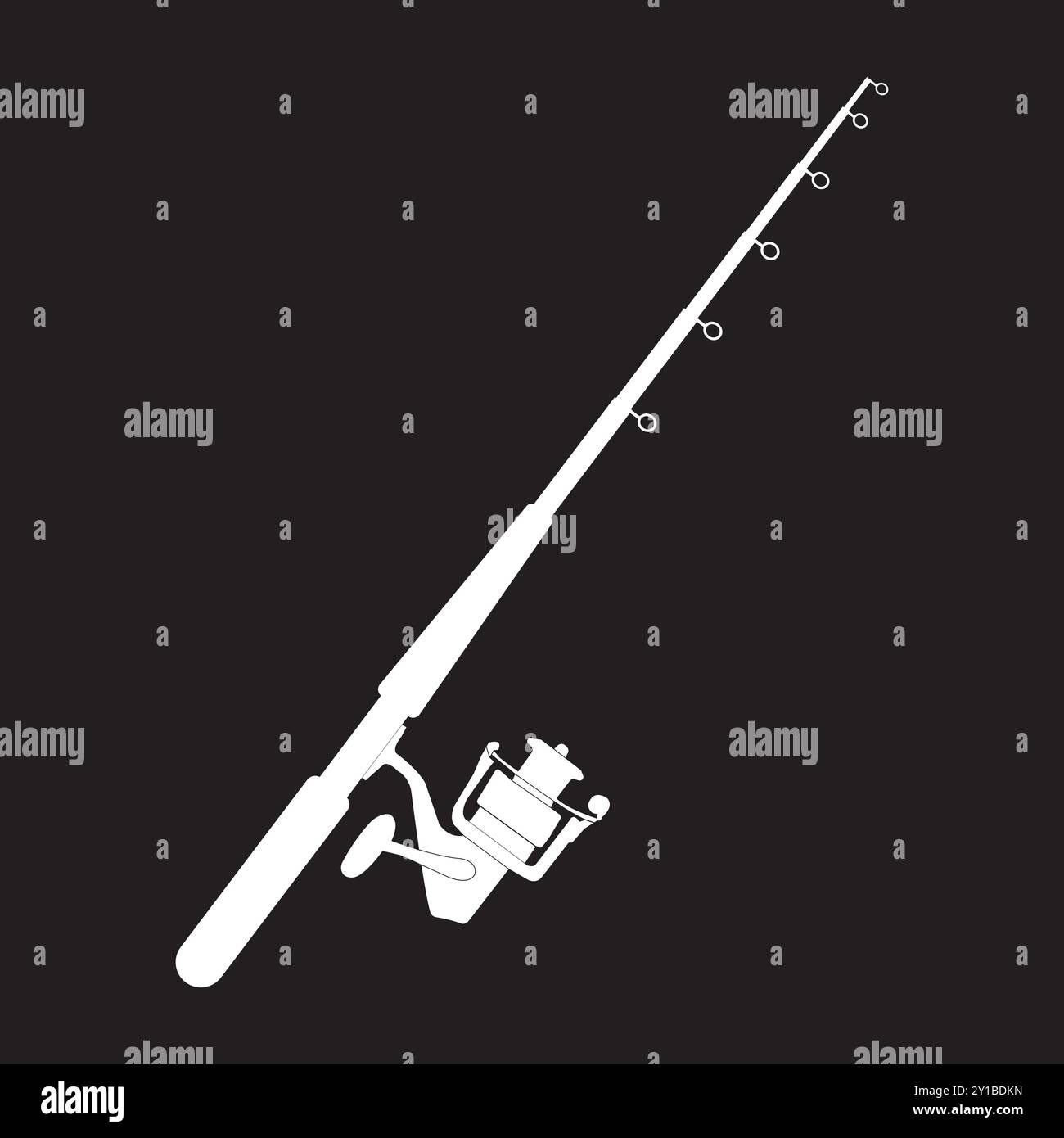 Metal fishing rod icon Stock Vector Images - Alamy