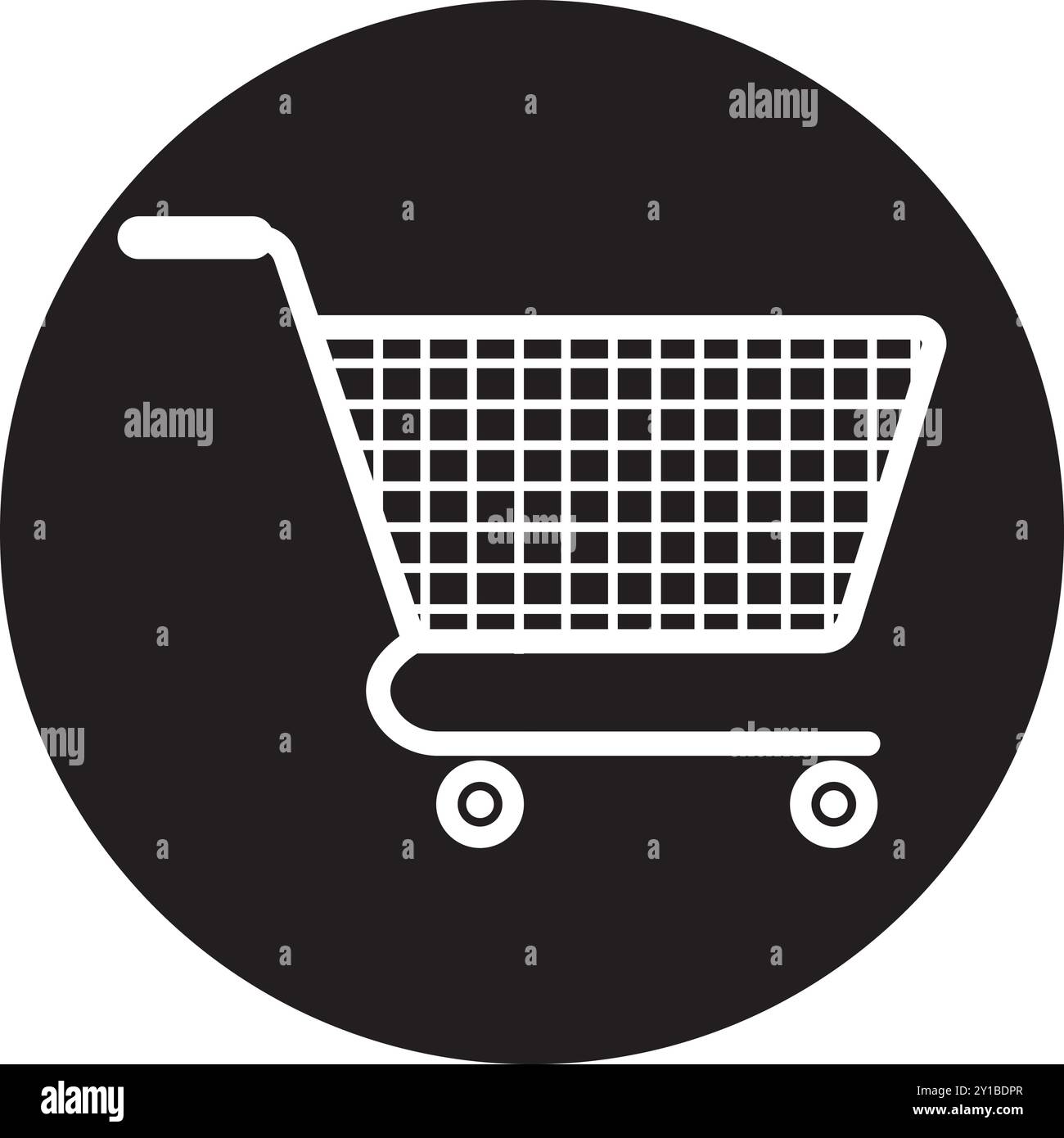 Shopping trolley food isolated Black and White Stock Photos & Images ...