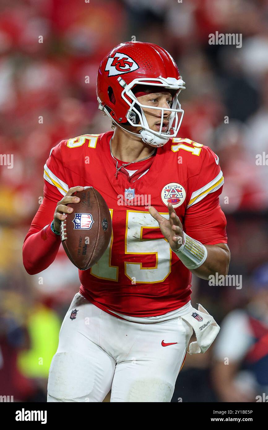 September 5, 2024: Kansas City Chiefs quarterback Patrick Mahomes (15 ...