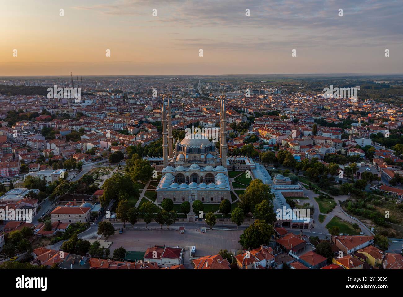 Selimiye Mosque exterior view in Edirne City of Turkey. Edirne was ...