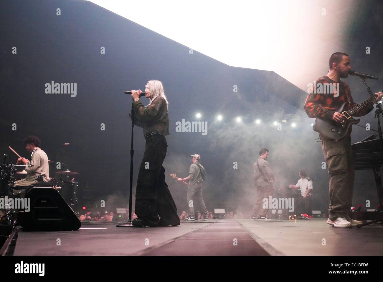 Colin Brittain, from left, Emily Armstrong, Phoenix, Alex Feder ...