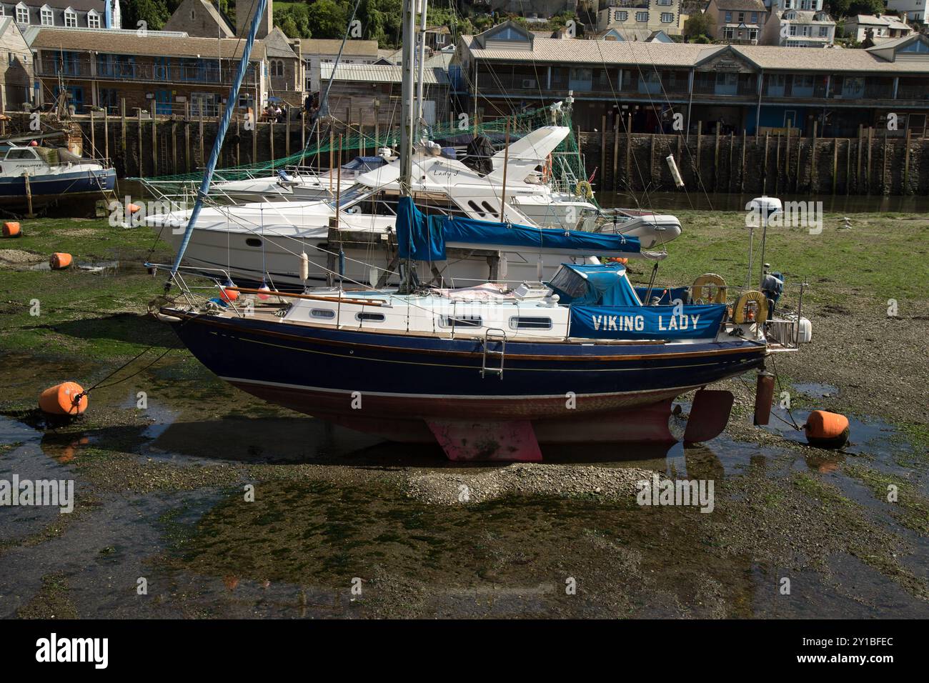 Looe Harbour boats Stock Photo - Alamy