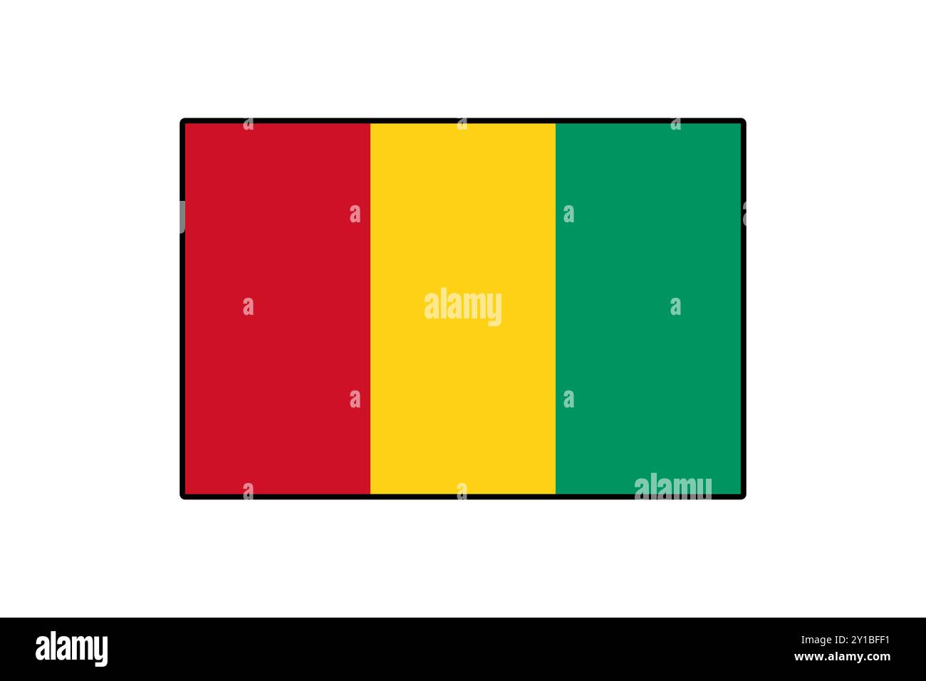 The design features the national flag of Guinea, displaying vertical ...