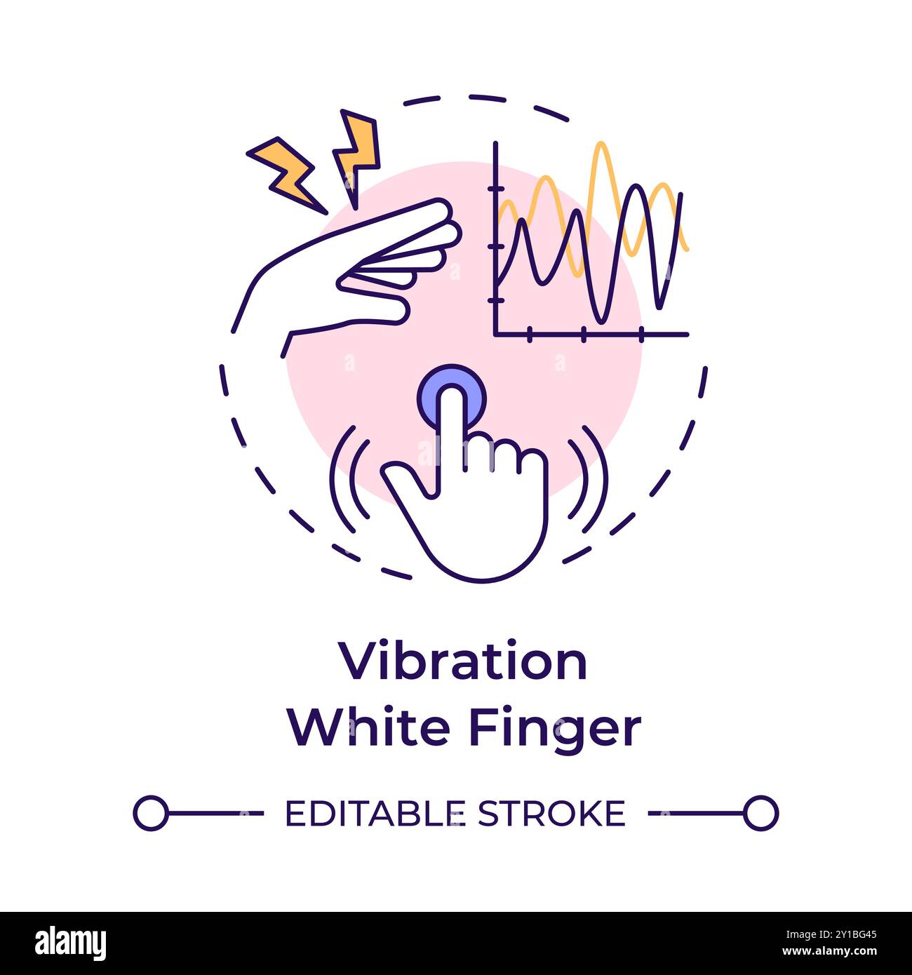 Vibration white finger multi color concept icon Stock Vector Image ...