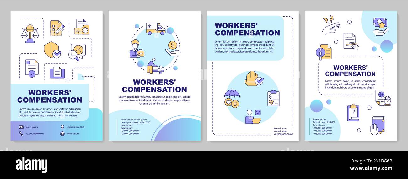 Work injury compensation brochure template Stock Vector Image & Art - Alamy