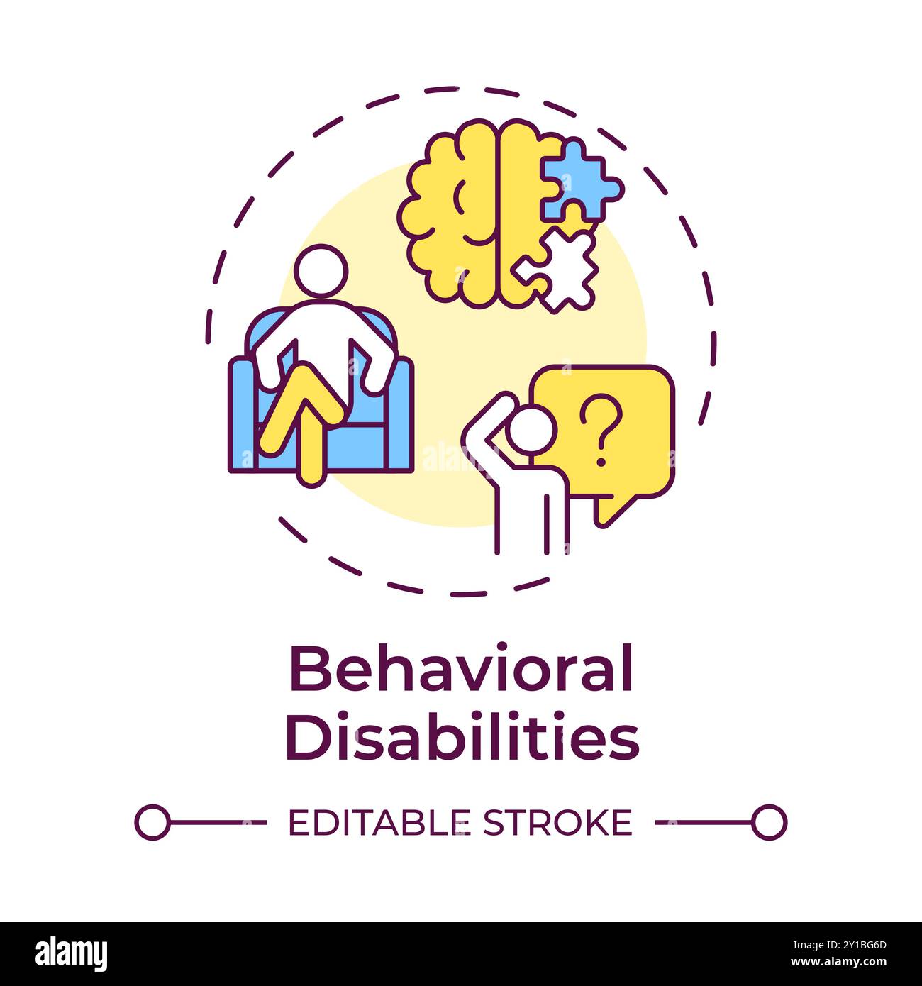Cognitive disabilities Stock Vector Images - Alamy