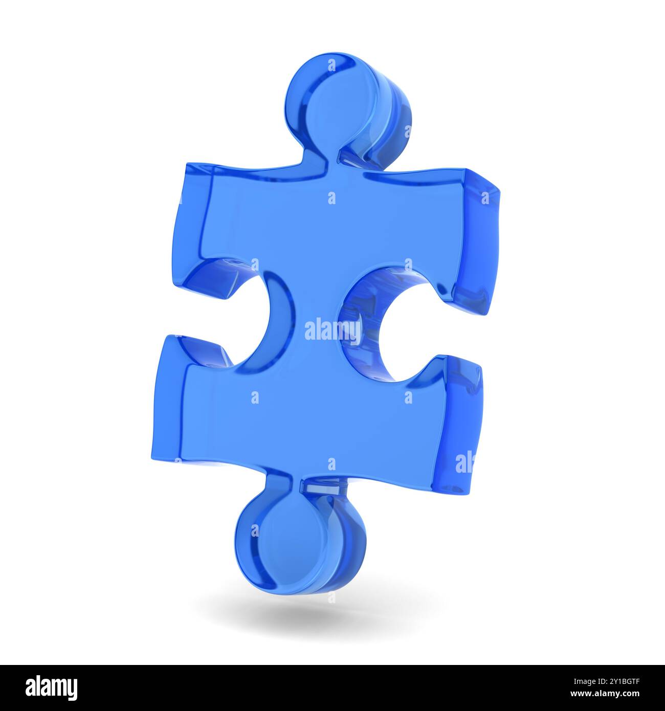 Glass puzzle on white background. Isolated 3D illustration Stock Photo ...