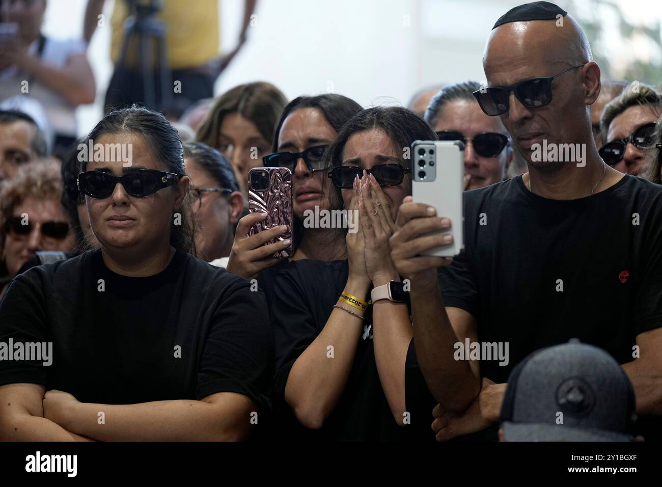 Mourners gather for the funeral of slain hostage Alexander Lobanov, who ...