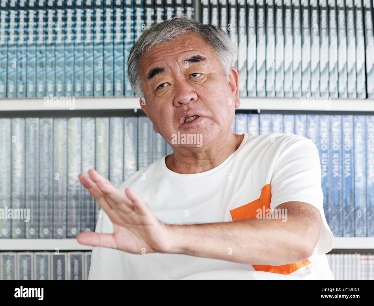 Kengo Kuma, Japanese architect, speaks during an interview in Minato ...