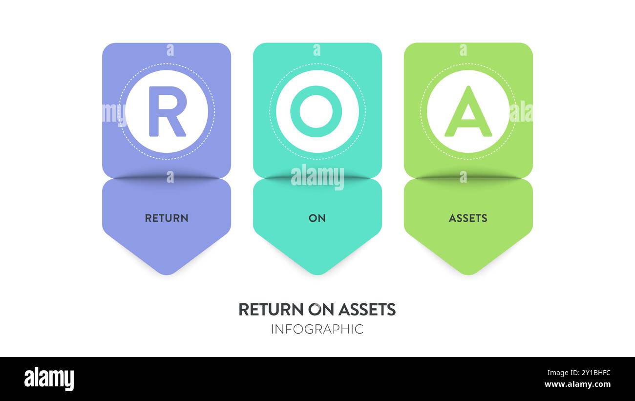 ROA (Return on Assets) infographic diagram chart banner template vector ...