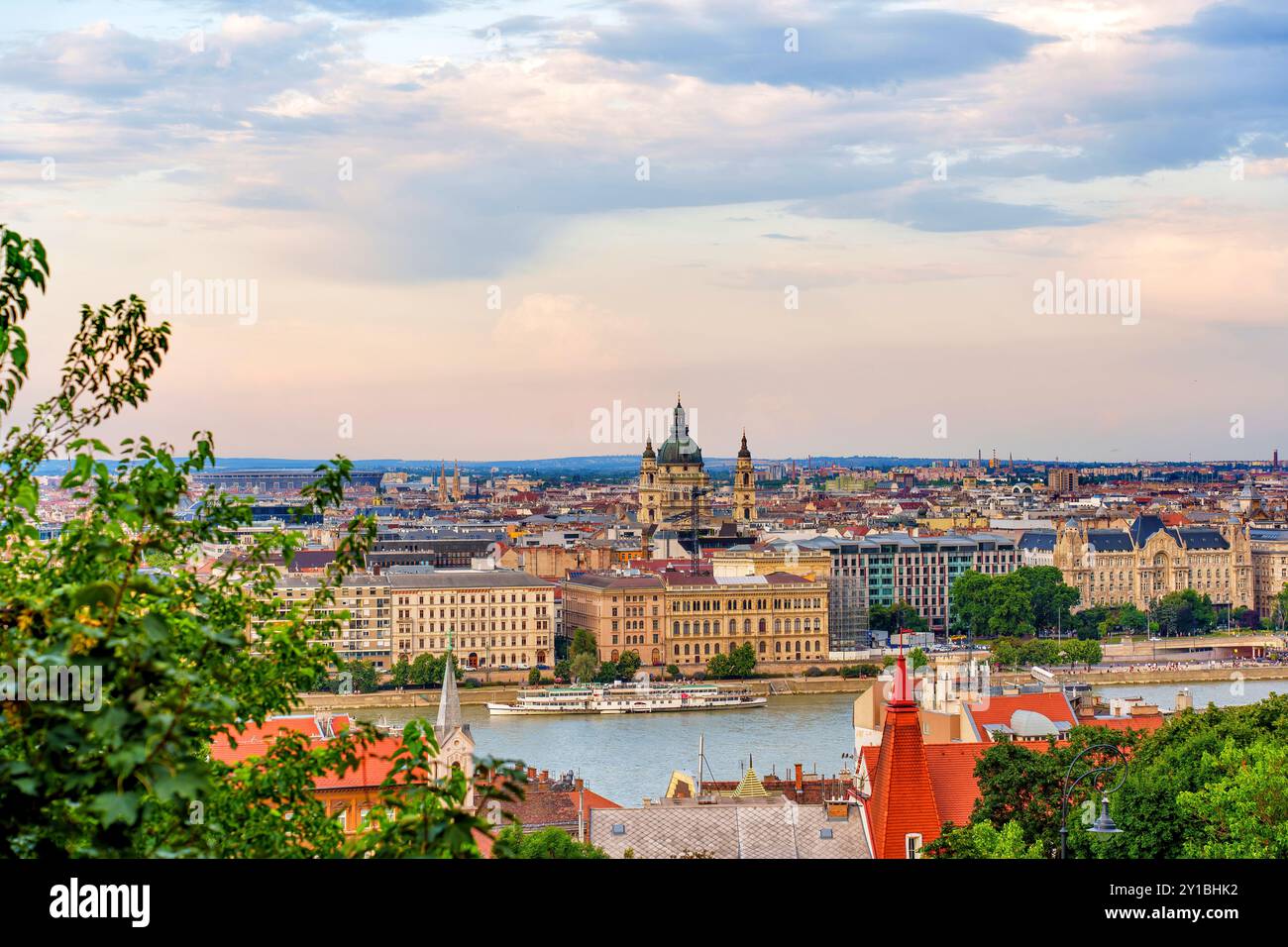 Budapest, Hungary - July 7, 2024: Distant panorama of Budapest ...