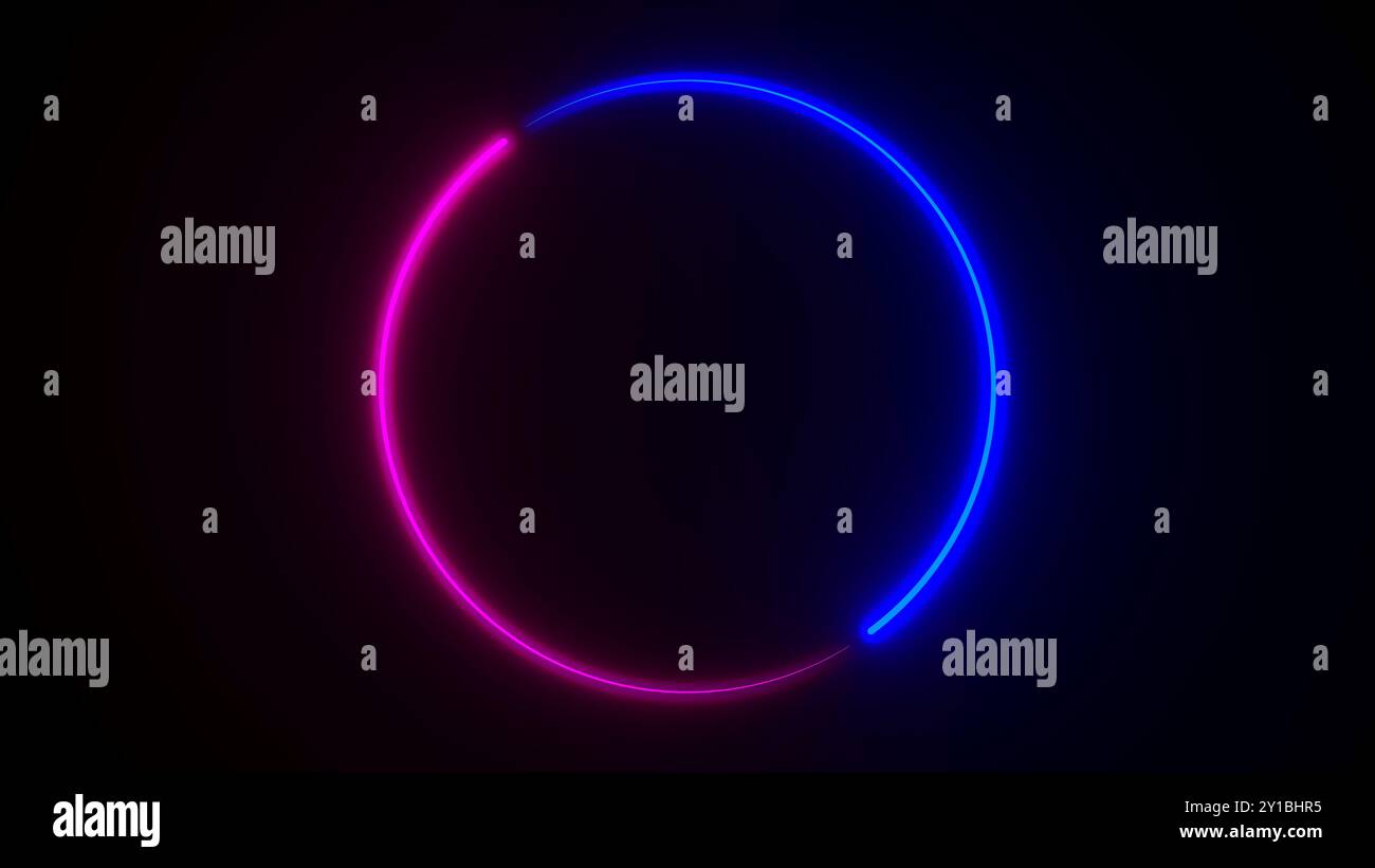 Neon circle background led frame hi-res stock photography and images ...